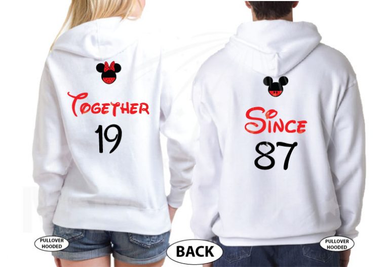 Disney Cute Matching Shirts Celebrating Our Anniversary Together Since ...