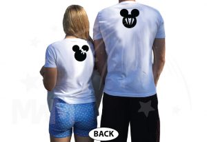 Minnie Mouse Bride, Mickey Mouse Groom, Just Married With Wedding Date ...