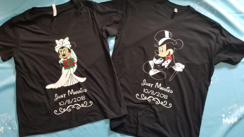 Minnie Mouse Bride, Mickey Mouse Groom, Just Married With Wedding Date ...