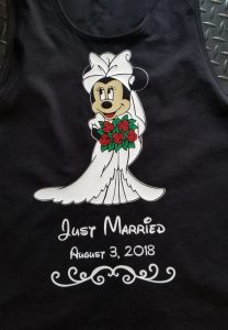 Minnie Mouse Bride, Mickey Mouse Groom, Just Married With Wedding Date ...